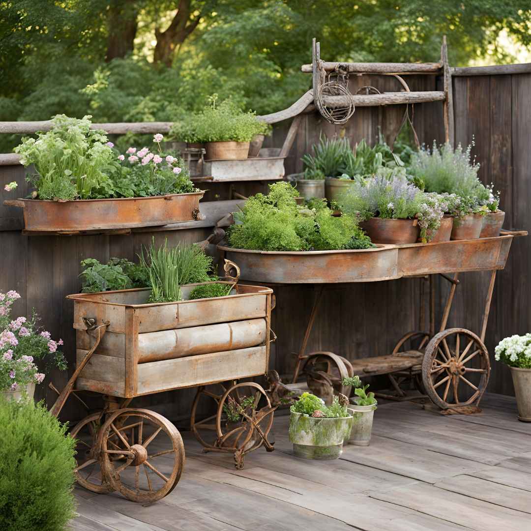 Rustic Spring Garden Décor Ideas For Patios And Balconies: – Slick Garden
